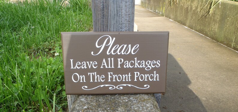 Delivery Sign Please Leave Packages Wood Vinyl Directional | Etsy