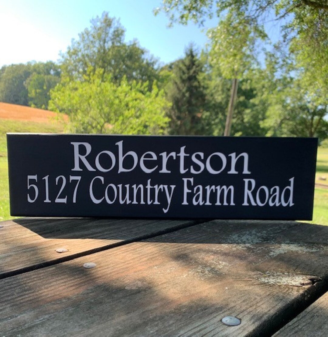 Signs for Front Door Custom Last Name House Number Street Address Wall ...