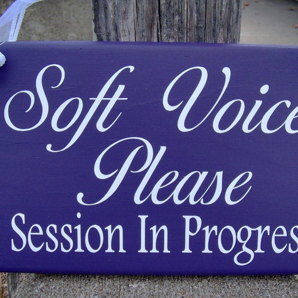 Soft Voice Please Door Sign - Etsy