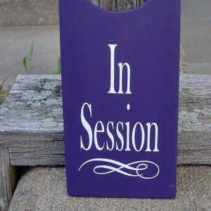 In Session Sign Hanger Wood Vinyl Sign Hanging Door Knob Hanger for ...