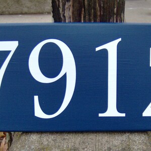House Number Sign Wood Vinyl Sign Navy Blue Street Signs Wall - Etsy