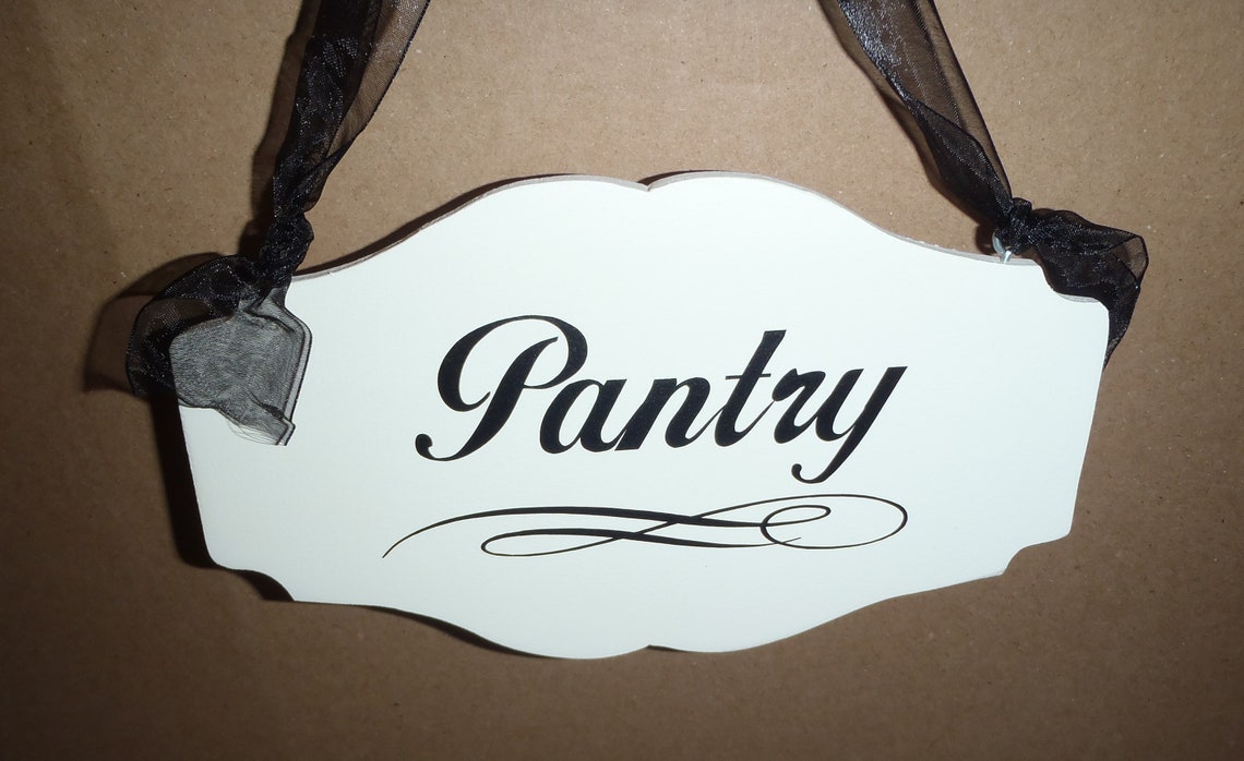 Kitchen Door Sign Pantry Wood Vinyl Door Decor Wall Plaque - Etsy