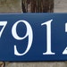House Number Sign Wood Vinyl Sign Navy Blue Street Signs Wall - Etsy