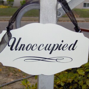 Occupied Unoccupied Wood Vinyl 2 Side Sign Dressing Room Bathroom ...