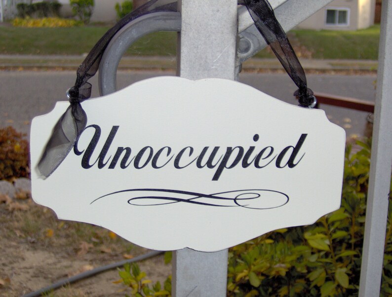 Occupied Unoccupied Wood Vinyl 2 Side Sign Dressing Room - Etsy