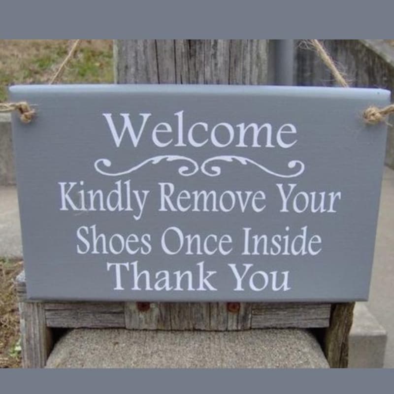 Remove Shoes Sign - Etsy
