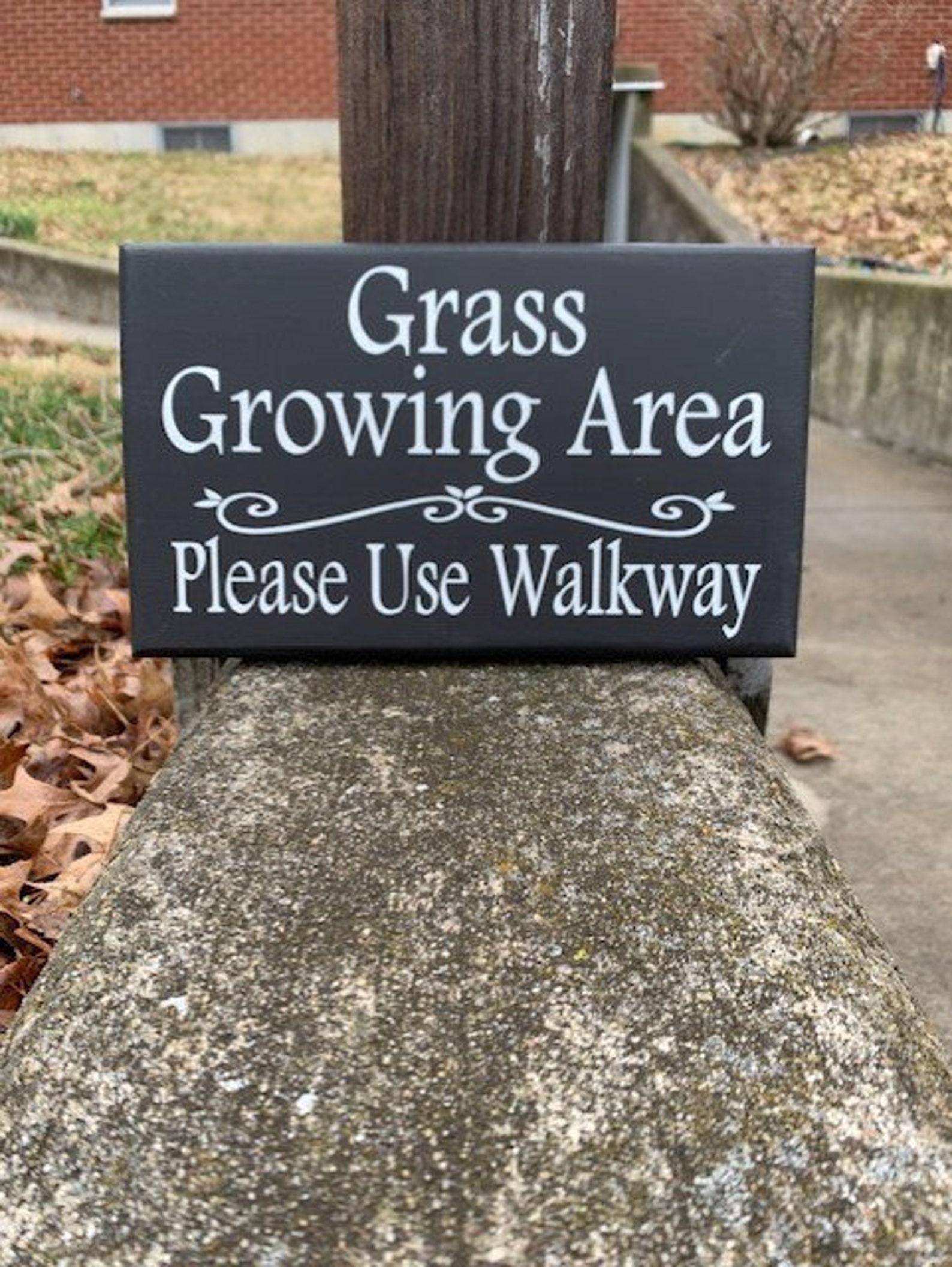 Please Use Walkway Grass Area Landscape Lawn Sign for Front - Etsy