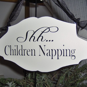 Children Napping Sign for Baby Nursery Bedroom Wood Vinyl Sign - Etsy