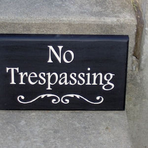 No Trespassing Wood Vinyl Sign Do Not Disturb Private Property Outdoor ...