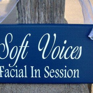 Soft Voices Service in Session Wood Vinyl Sign Brown Business Sign ...