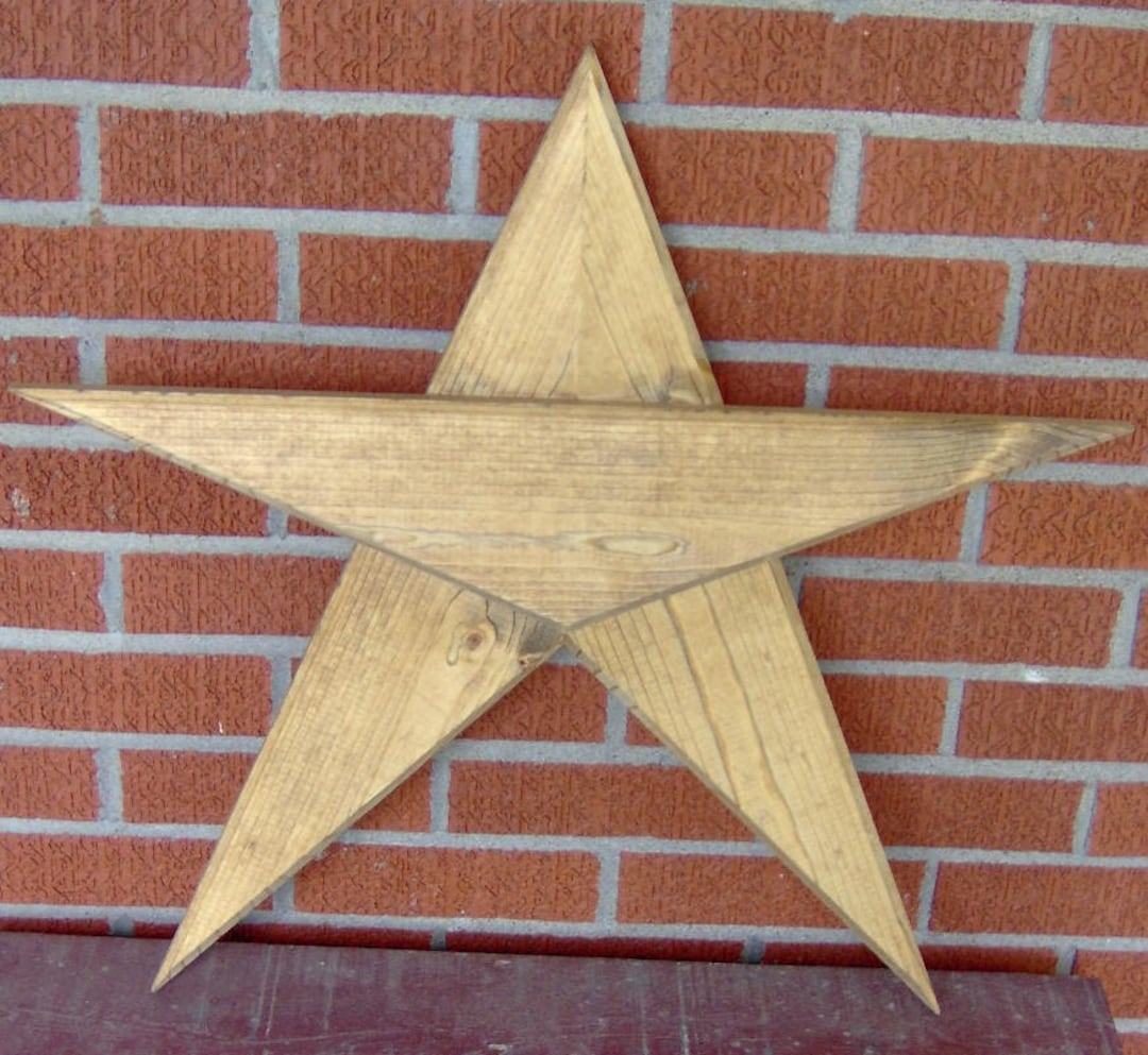 Country Star Five Point Wood Wall Hanging Star Shape Cutout Handmade - Etsy