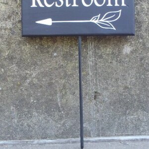 Salon Directional Arrow Wood Vinyl Stake Sign Beauty Salon - Etsy
