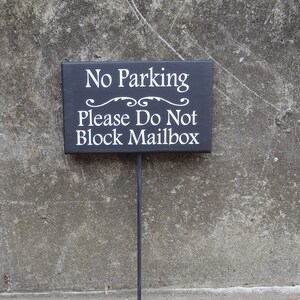 No Parking Please Do Not Block Mailbox Wood Vinyl Stake - Etsy