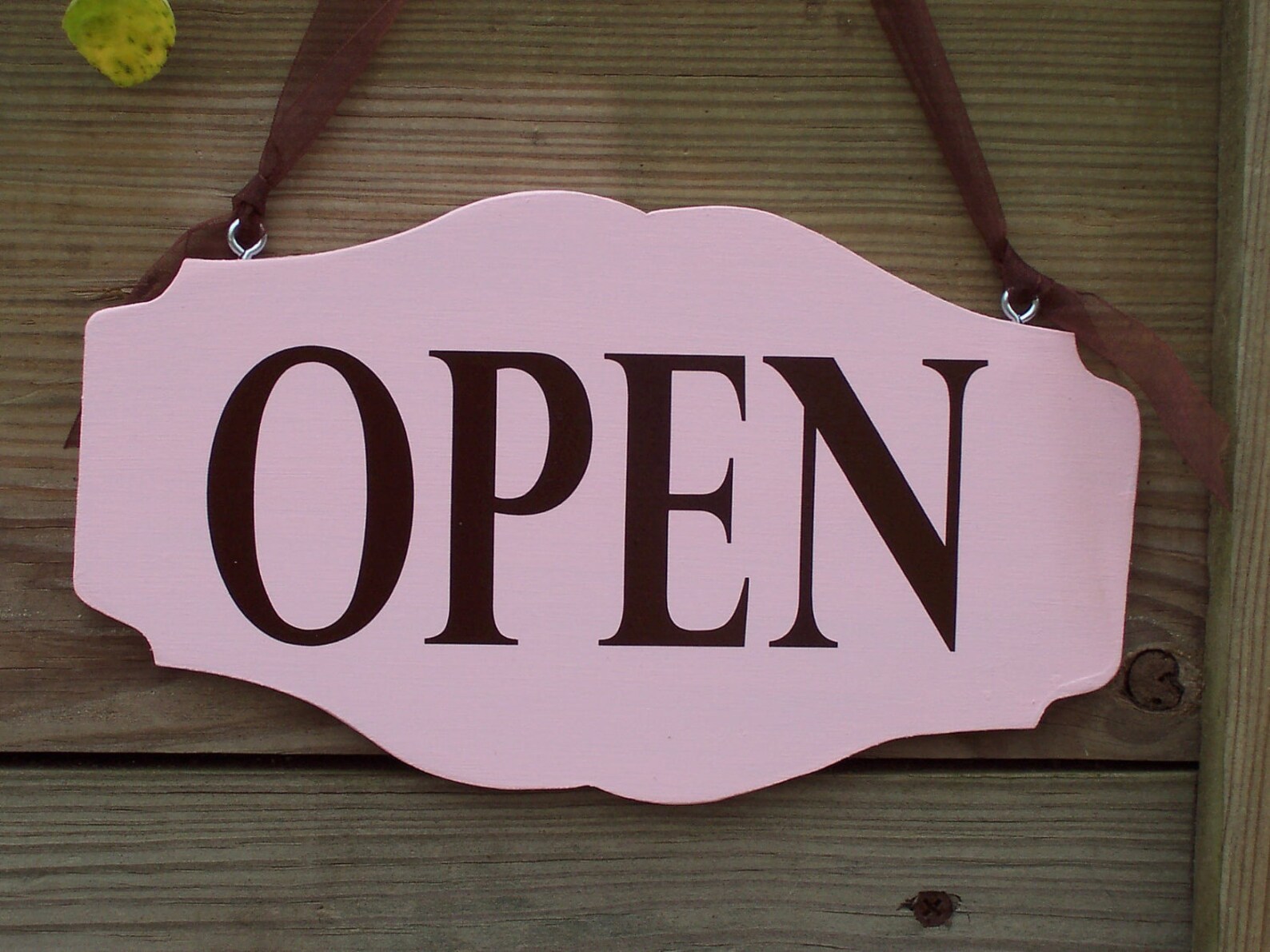 Open Closed Pink Wood Vinyl Sign Business Office Supply Retail | Etsy