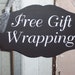 Free Gift Wrapping Shop Wood Vinyl Sign Stores Holiday - Etsy