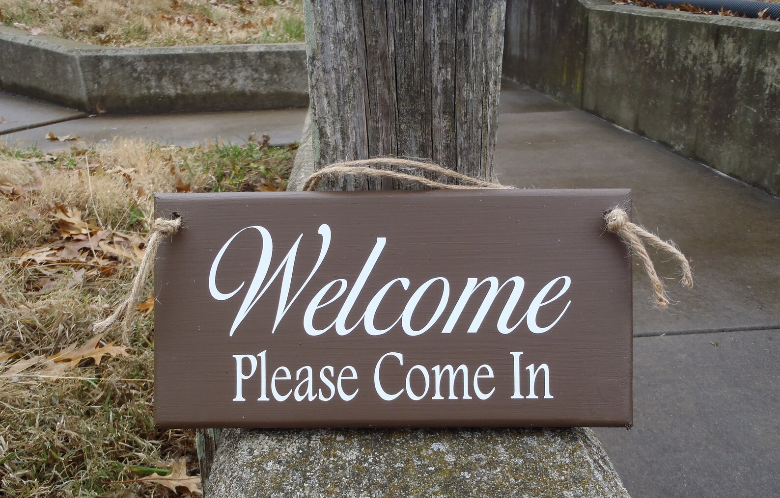 Welcome Please Come in Wood Vinyl Sign Business Office | Etsy