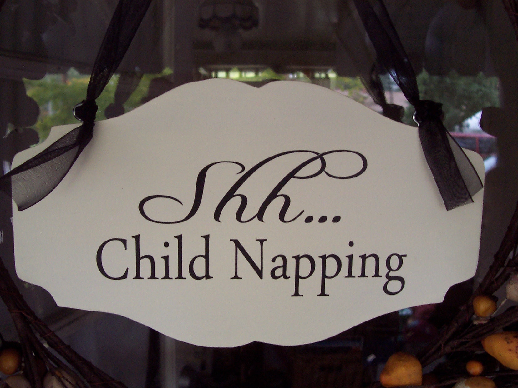 Shh Child Napping Sign Wood Vinyl Sign Bedroom Sign Door | Etsy