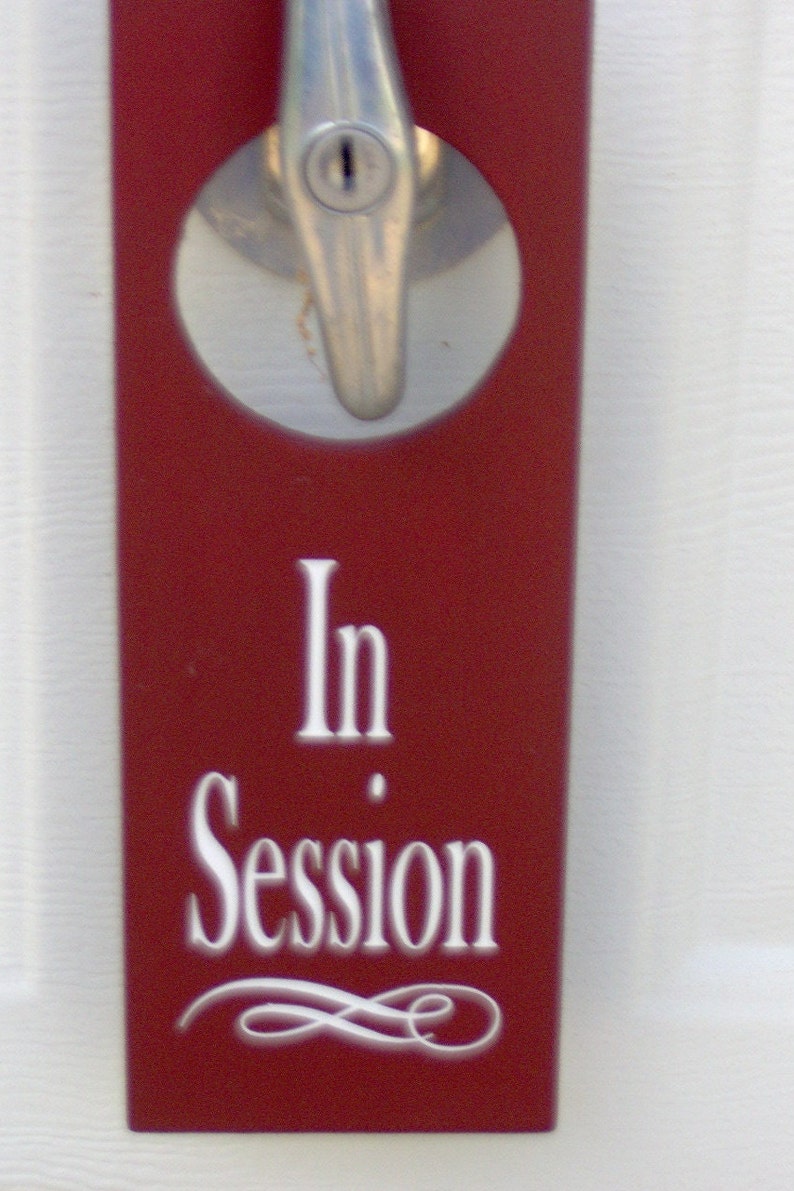 In Session Door Hanger Wood Vinyl Sign Spa Salon Massage - Etsy