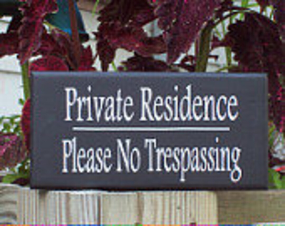 Privacy Sign Wall Hanging Private Residence Please No - Etsy