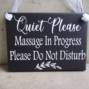 Quiet Please Massage Progress Please Do Not Disturb Wood Vinyl Signage ...