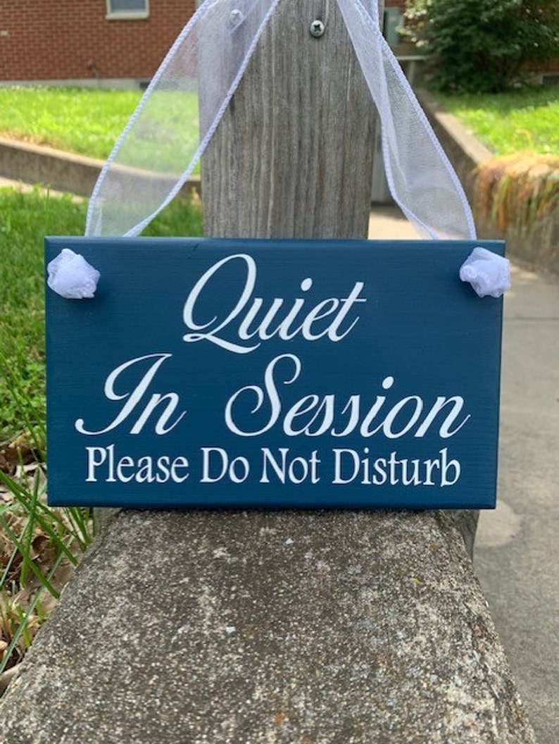 Quiet in Session Please Do Not Disturb Wood Vinyl Sign Home - Etsy
