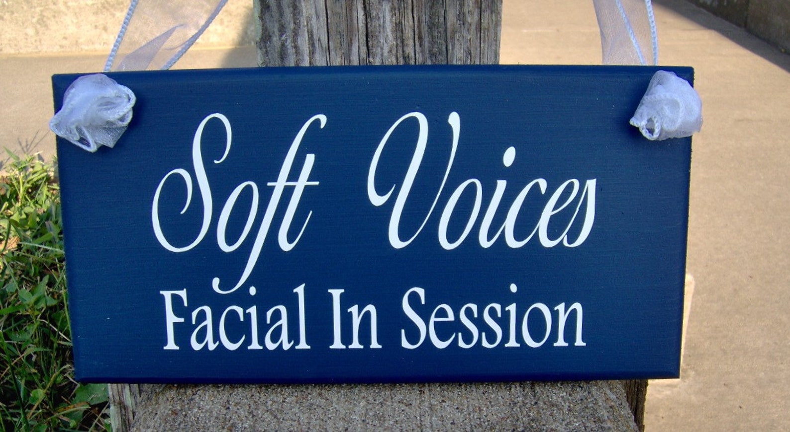 Soft Voices Facial In Session Sign Wood Sign Vinyl Door Signs | Etsy