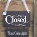 Open Welcome Closed Please Come Again Wood Vinyl 2 Tier Sign - Etsy
