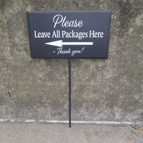 Leave Packages Here Sign With Stake - Etsy