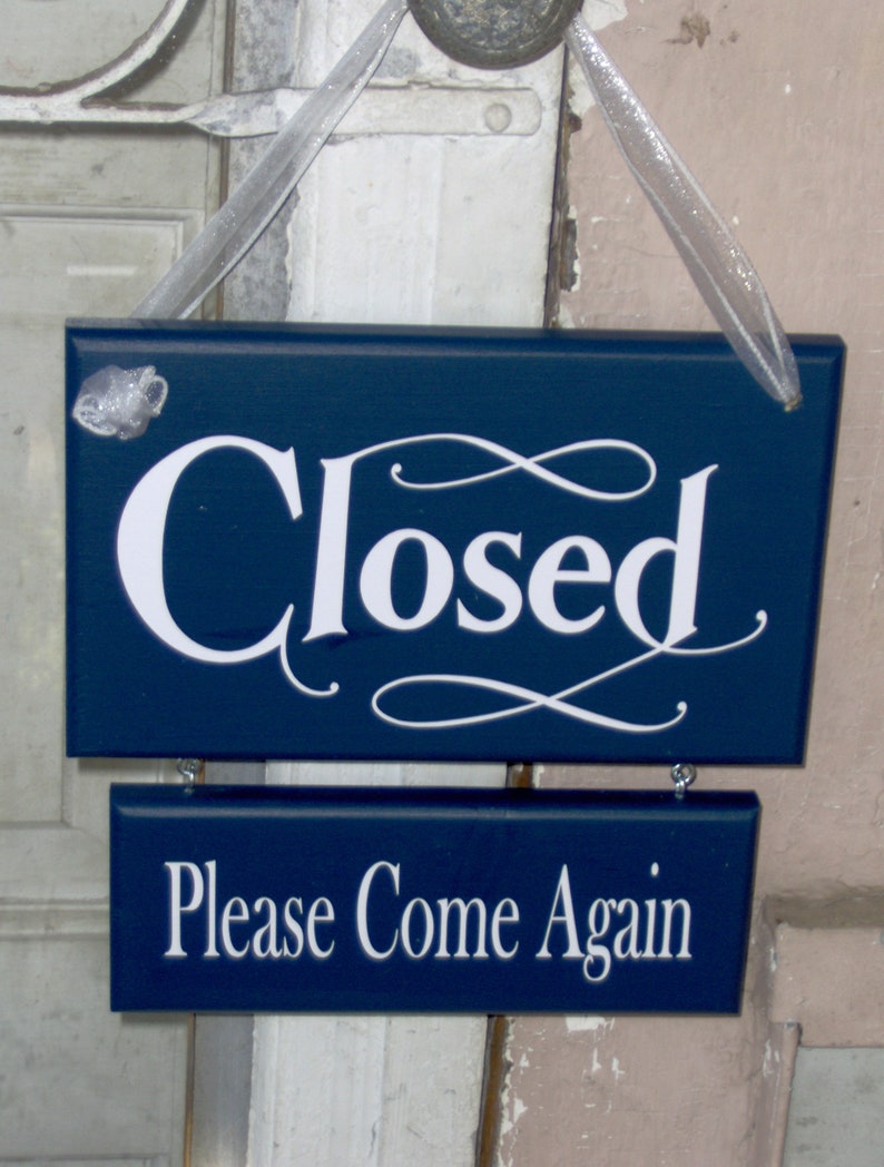 Open Closed Sign for Business Welcome Please Come Again Two - Etsy