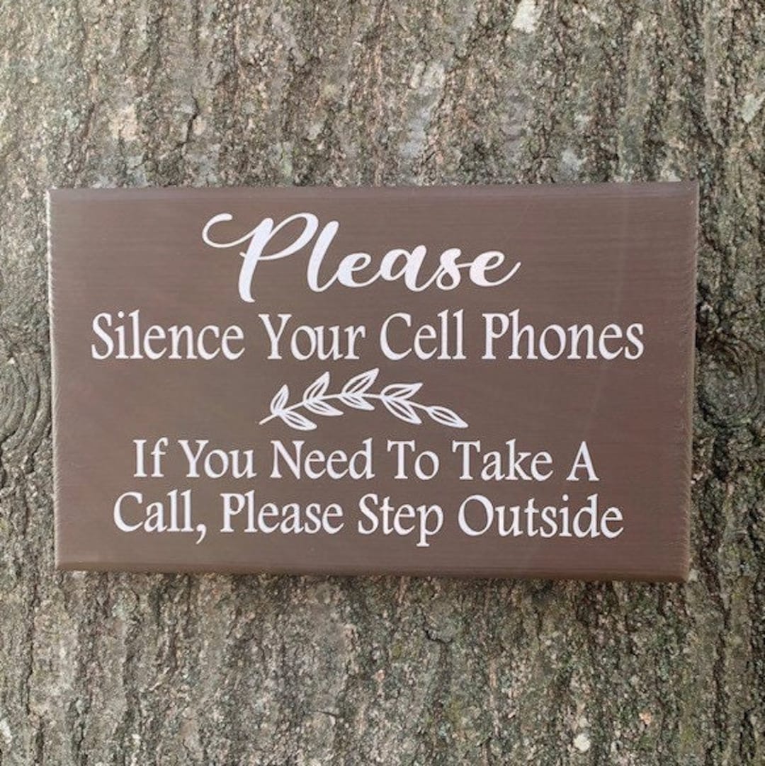 Silence Phone Sign No Cell Phones Take Calls Outside Professional ...