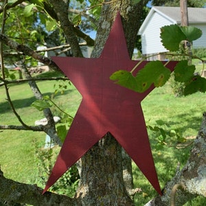 Wood Star Cutout Rustic Handmade Painted Item With Primitive Style Home ...