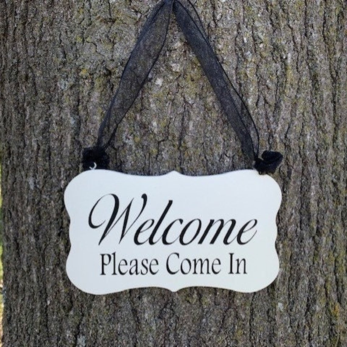 Welcome Entry Please Come in Sign Wood Vinyl Signage for Home - Etsy
