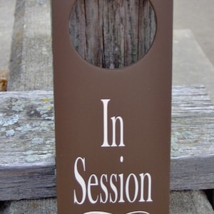 In Session Door Hanger Wood Vinyl Sign Spa Salon Massage Therapy ...