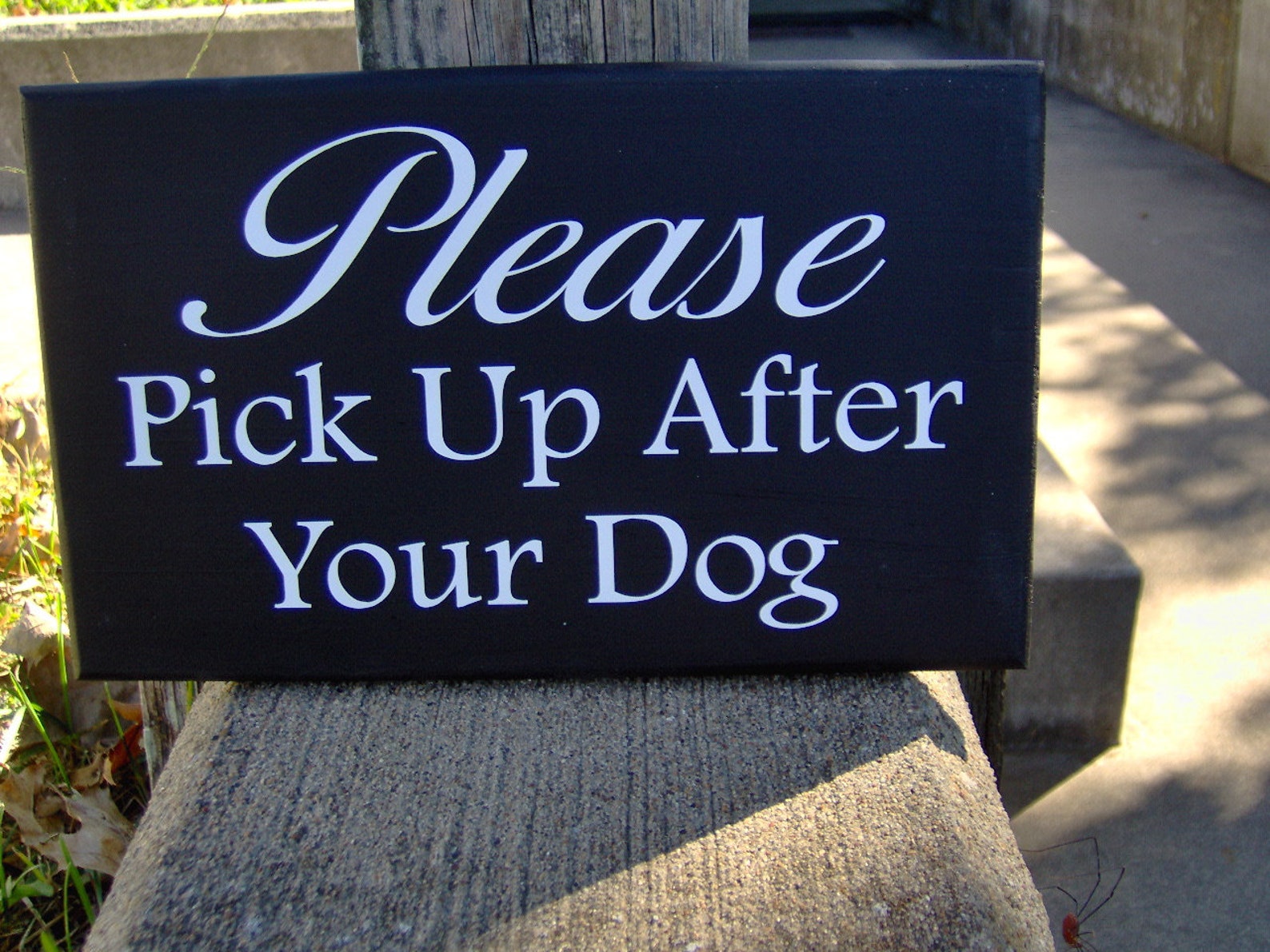 Please Pick up After Dog Wood Vinyl Front Yard Signs - Etsy
