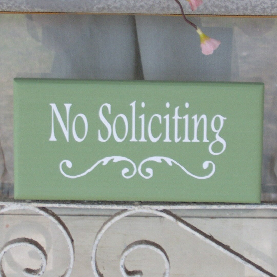 No Soliciting Sign Wood Vinyl Outdoor Yard Signs Front Lawn Decor ...
