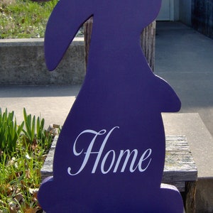 Bunny Rabbit Cutout Wood Vinyl Sign Porch Sign Home Decor Daily Front ...
