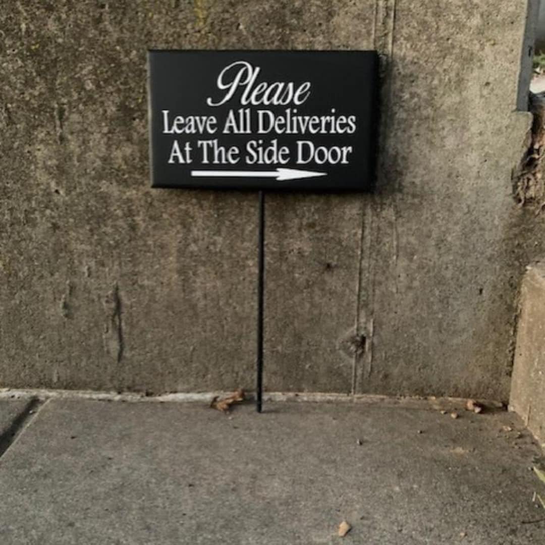 Package Delivery Sign Custom Directional With Arrow Options for ...