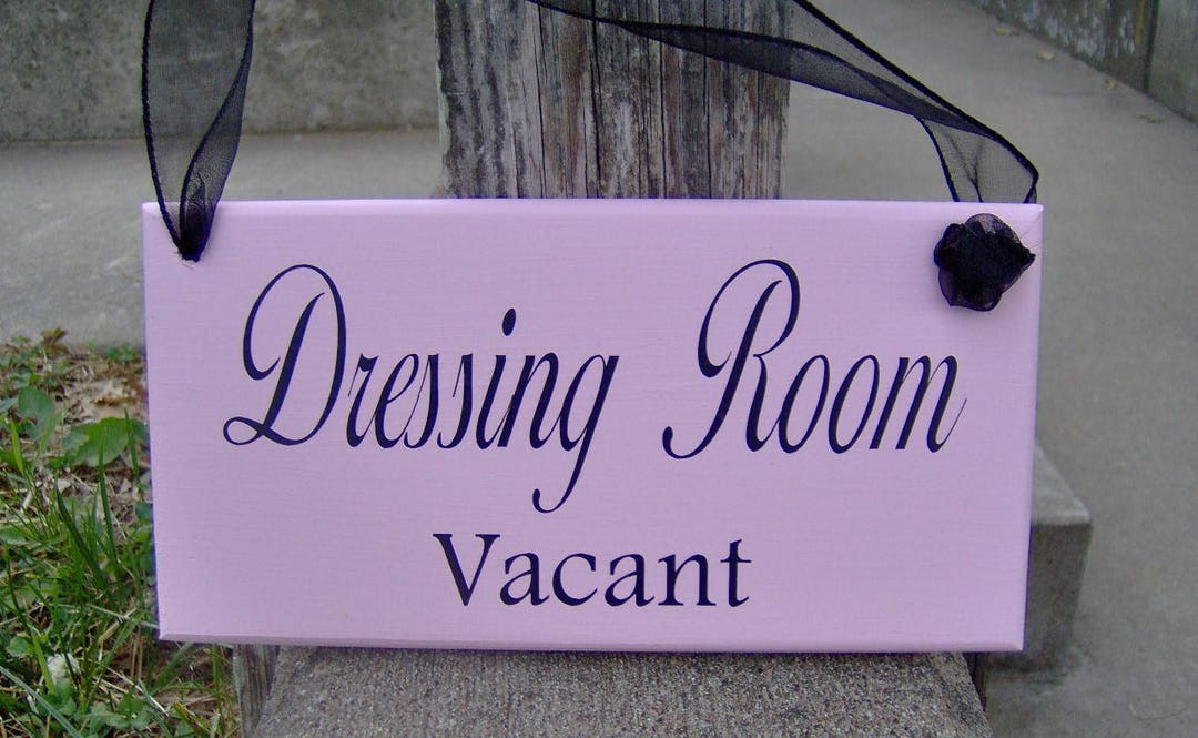 Dressing Room Door Sign for Business Boutique Shop Owners Vacant or ...