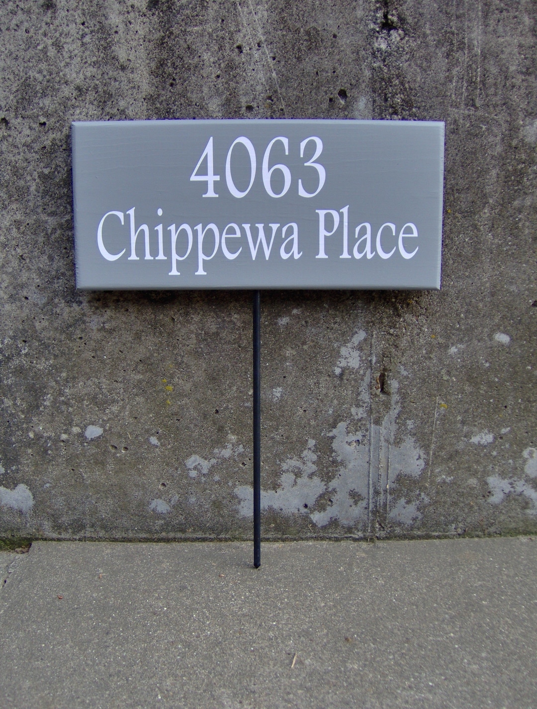House Number Yard Sign Modern Lawn Address Plaque for Home Owners ...