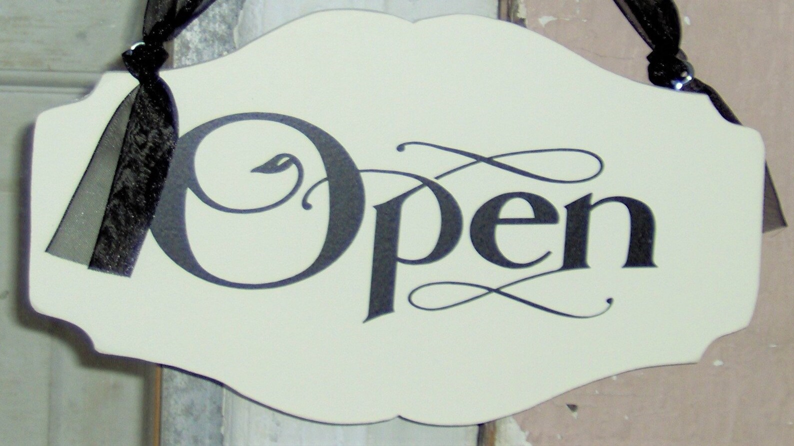 Open Closed Wood Vinyl Sign Two Sided Sign Store Shop Beauty - Etsy