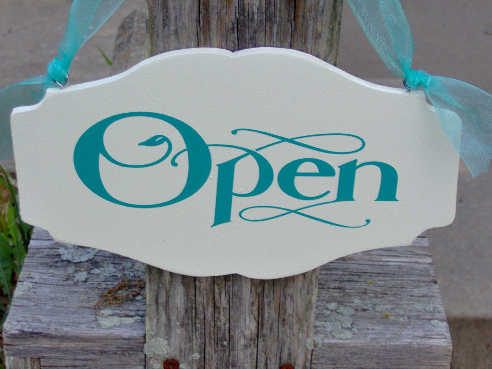 Open Closed Wood Vinyl Sign Two Sided Sign Store Shop Beauty - Etsy