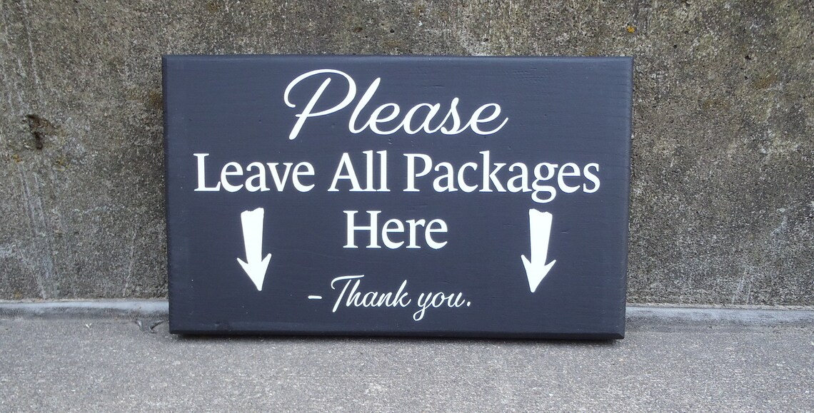 Delivery Signs for Home Please Leave Packages Here With Arrows | Etsy