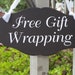 Free Gift Wrapping Shop Wood Vinyl Sign Stores Holiday - Etsy