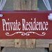 Private Residence Wood Vinyl Sign Door Hanger Porch Sign - Etsy
