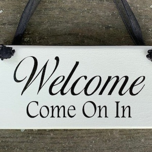 Welcome Please Come on in Sign Office Supplies Business Storefront ...