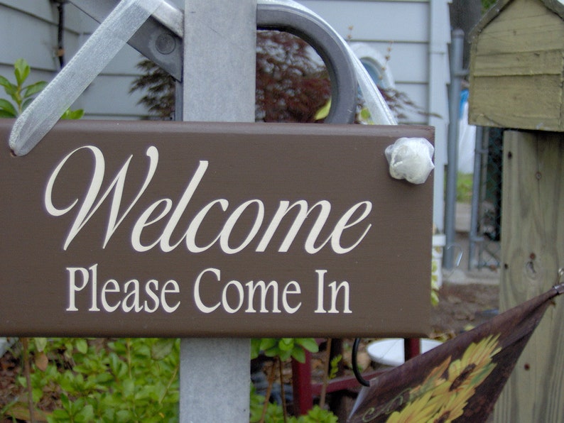Everyday Entrance Sign Welcome Please Come in Sign Wood Vinyl - Etsy