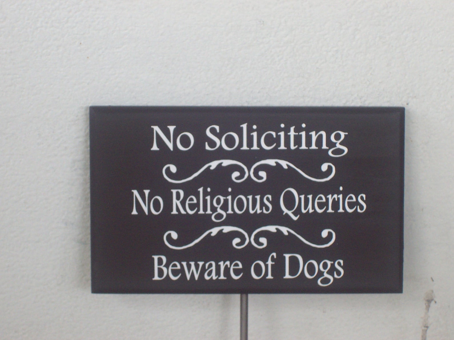 No Soliciting No Religious Queries Beware of Dogs Sign With | Etsy