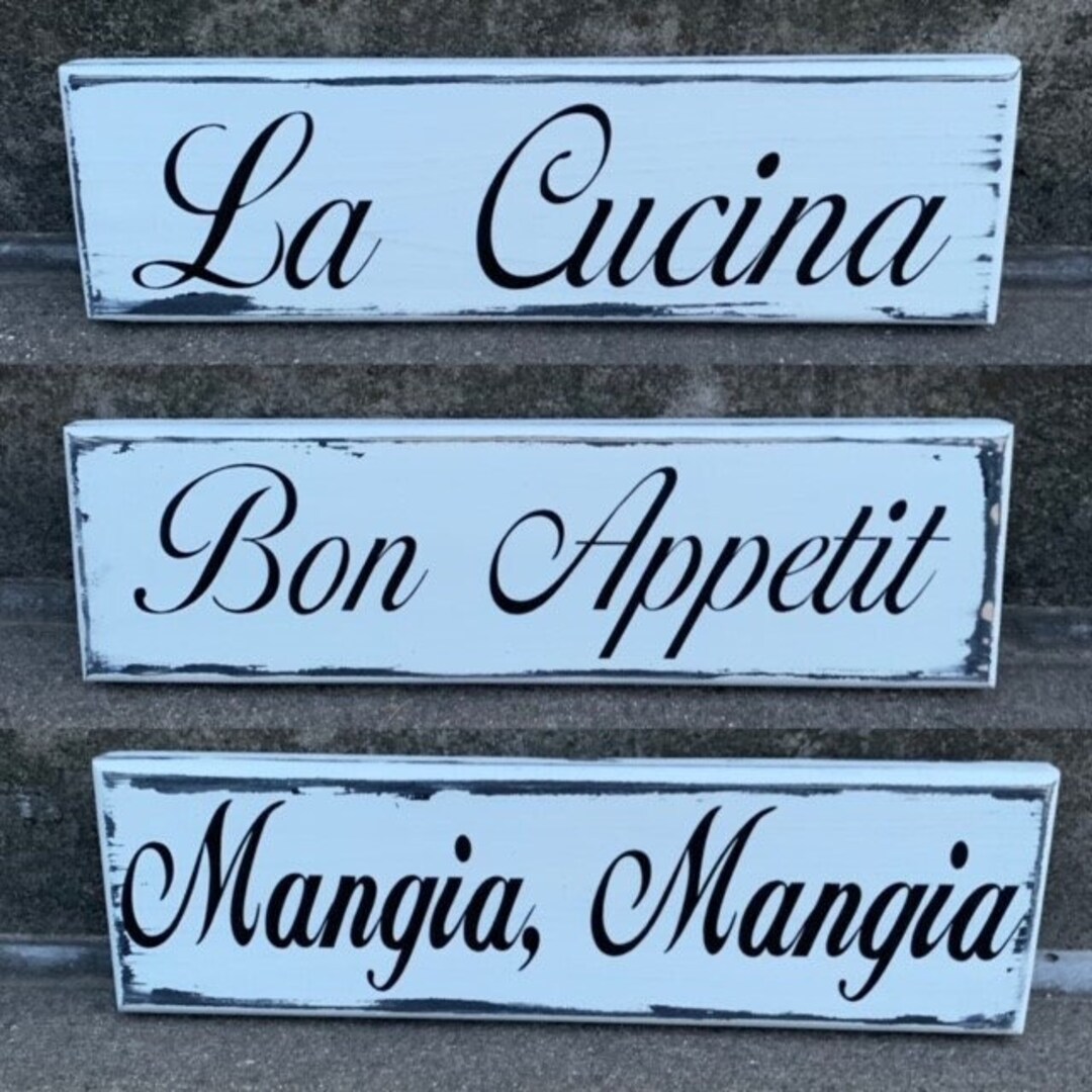 Kitchen Wall Hanging Wood Vinyl Sign Eat Kitchen Dining Room Everyday ...