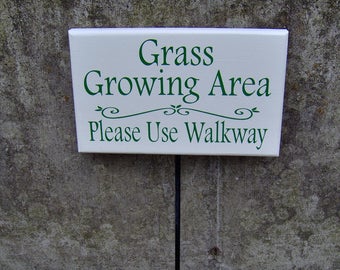 New Grass Growing Sign - Etsy