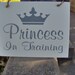 Princess in Training Wood Vinyl Sign Crown Little Girl Kid - Etsy